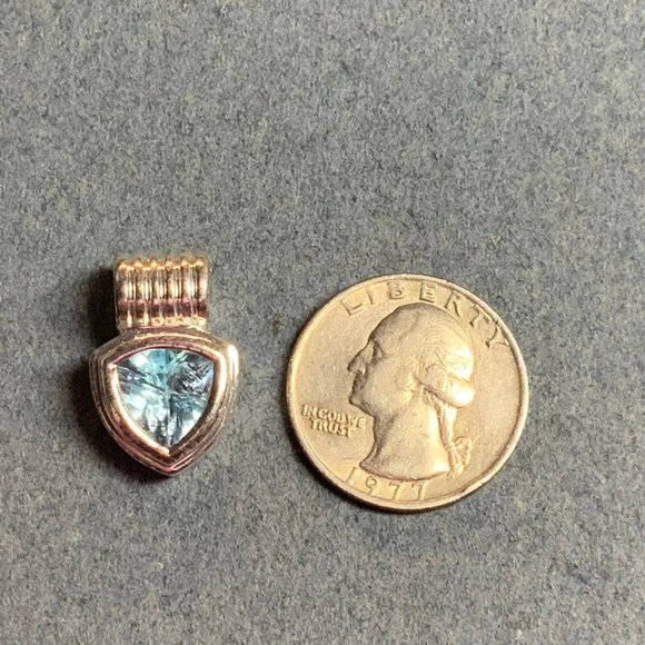 Vintage | Jewelry | Triangle Slider Pendant As Is Pale Blue Rhinestone ...